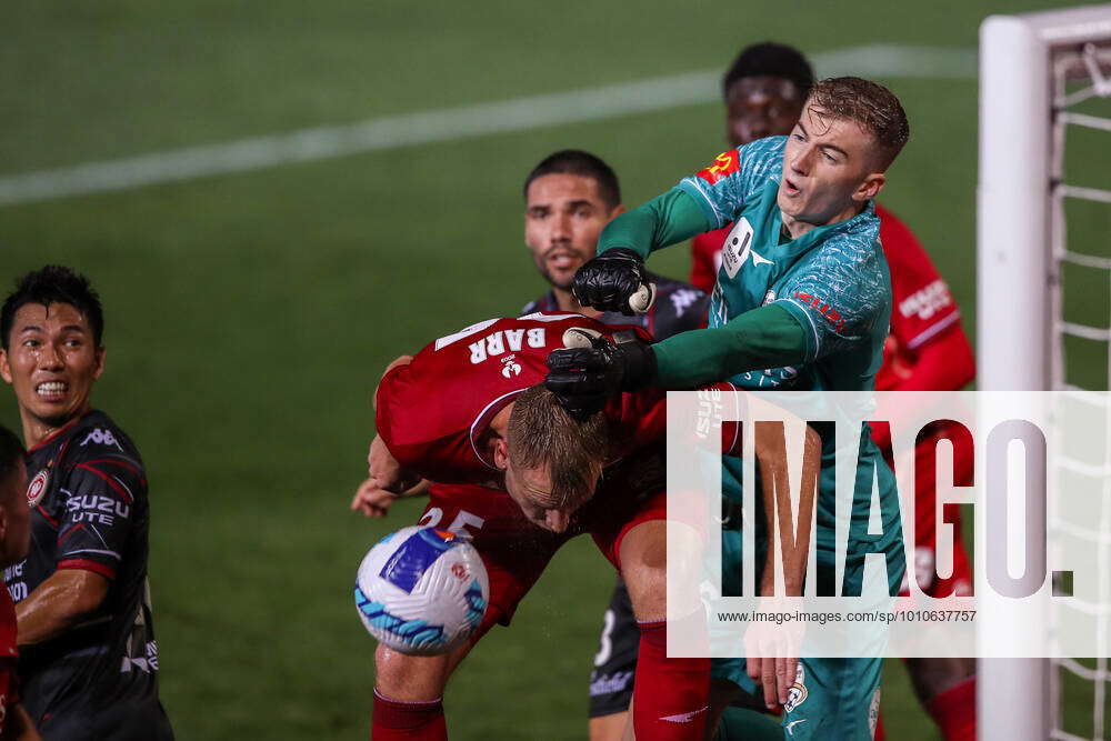 ALEAGUE ADELAIDE WANDERERS, Lachlan Barr and Joe Gauci goalkeeper of ...