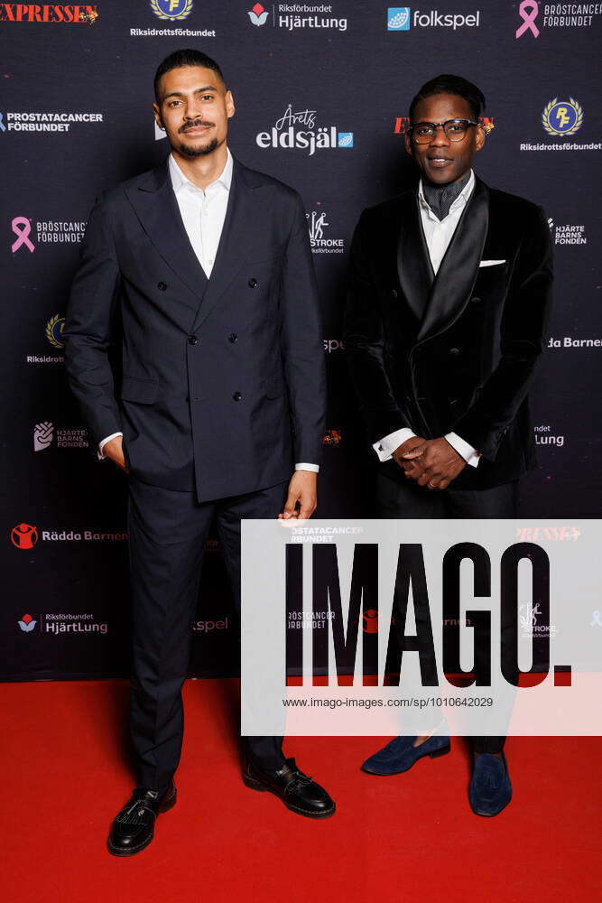 220316 Michel TornÃ us and Alhaji Jeng before the Eldsjälsgalan 2022 on ...