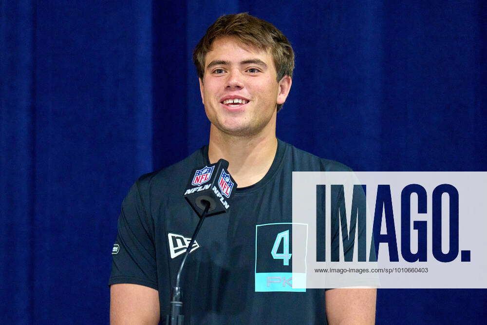 INDIANAPOLIS, IN - MARCH 05: Texas kicker Cameron Dicker answers ...