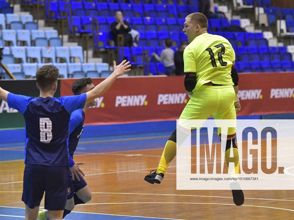 Kevin Kollar is enjoying after a goal scored in the futsal match ...