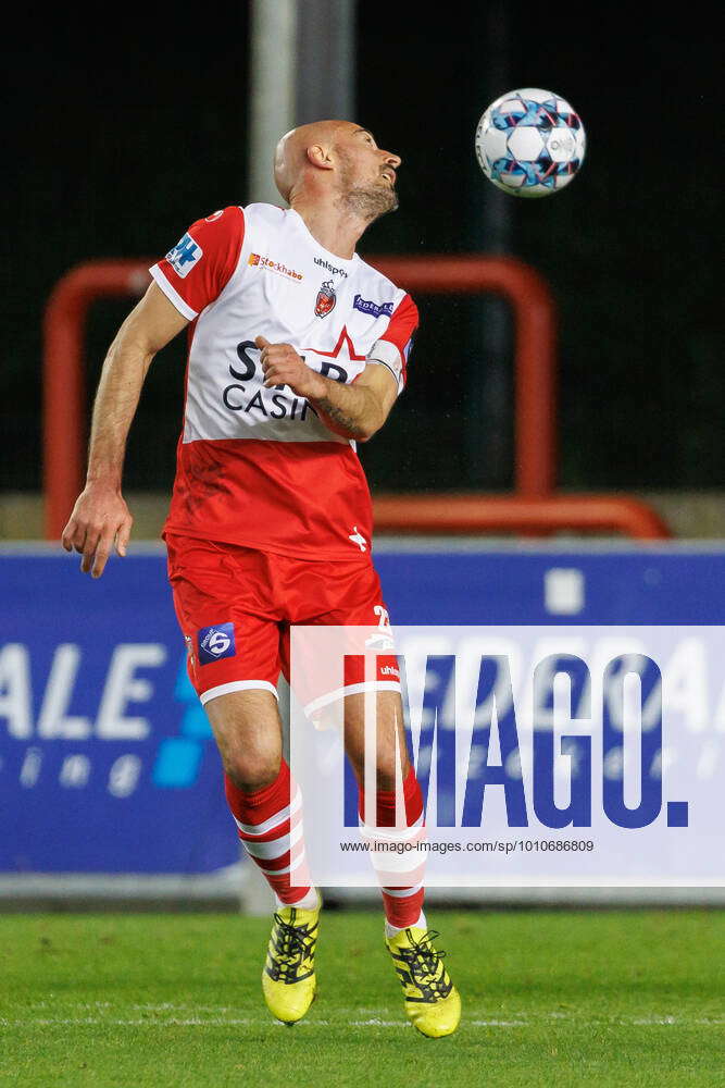 Mouscron s Christophe Lepoint pictured in action during a soccer match ...