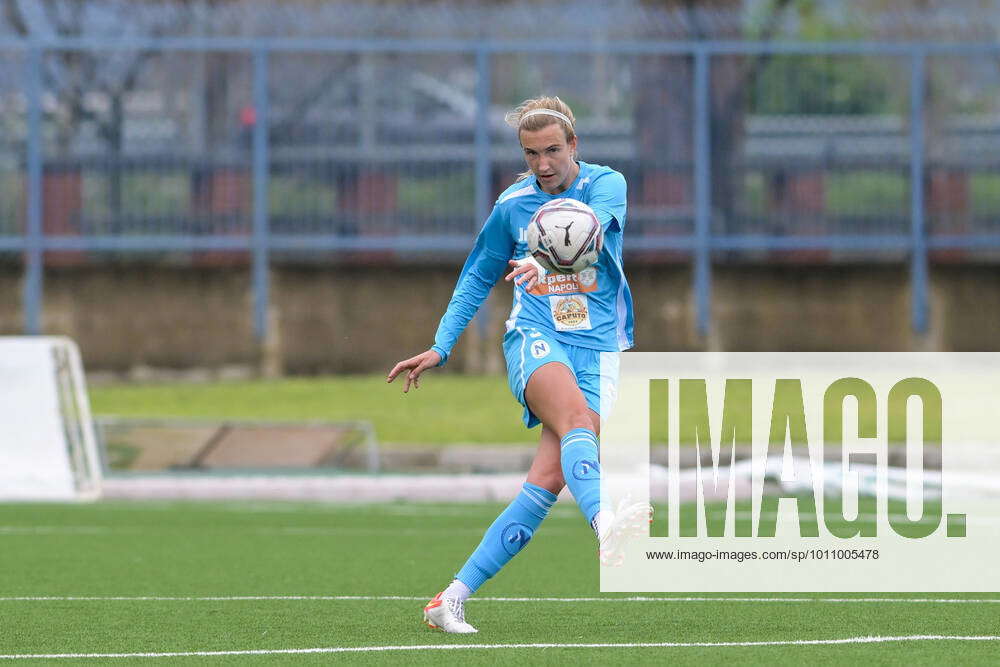 Naples, Italy: Emily Garnier Napoli Femminile control the ball during ...