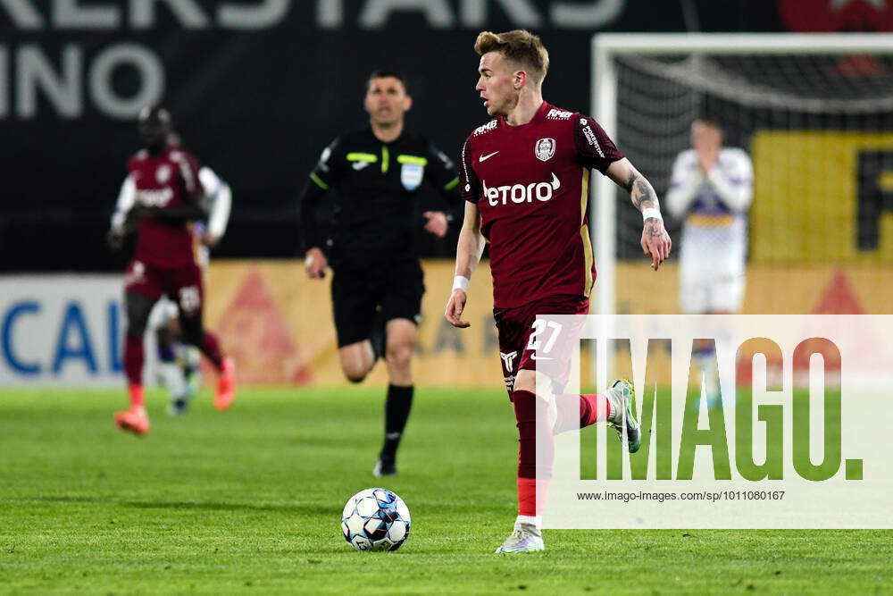 CFR Cluj v FC Arges - Romania Liga 1 Claudiu Petrila in action during ...