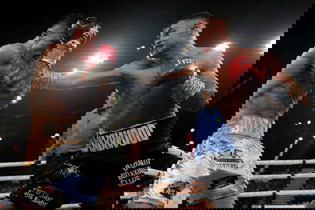 BOXING GARSIDE MATET, Tyler Blizzard and Daniel Harwood during the ...