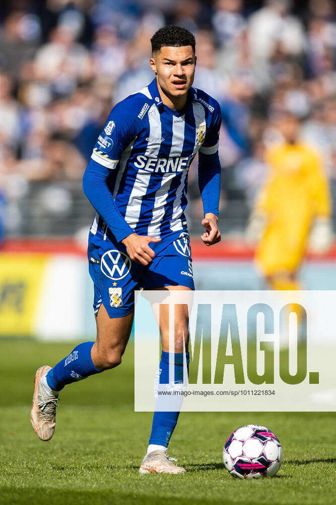 220410 IFK Gothenburgs Alexander Jallow during the football match in ...
