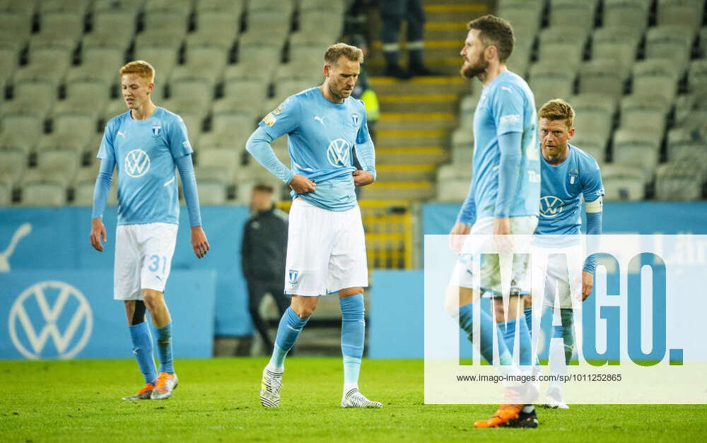 220411 Malmö FFs Hugo Larsson, Ola Toivonen, Lasse Nielsen and Anders ...