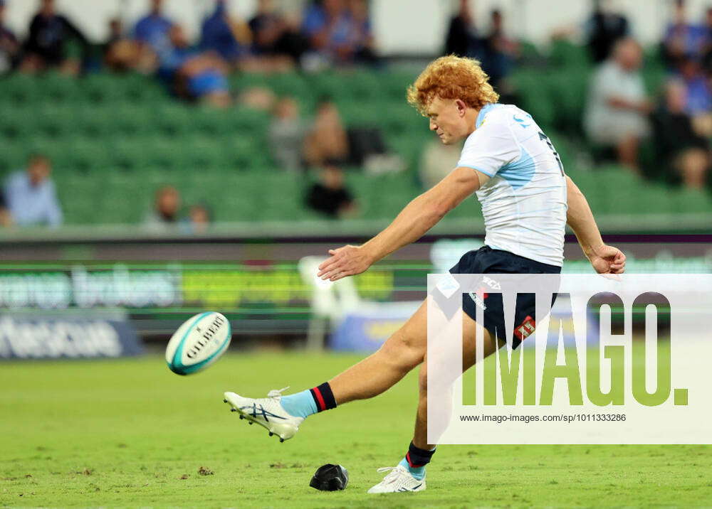 SUPER RUGBY FORCE WARATAHS, Tane Edmed of the Waratahs takes a penalty ...