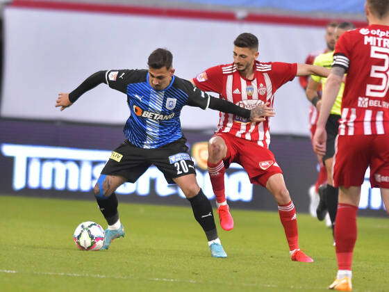 Jovan Markovic and Nicolae Ionut Paun in the football match between ...