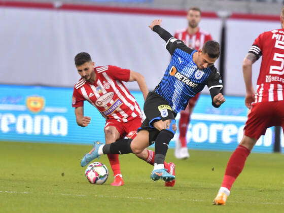 Jovan Markovic and Nicolae Ionut Paun in the football match between ...