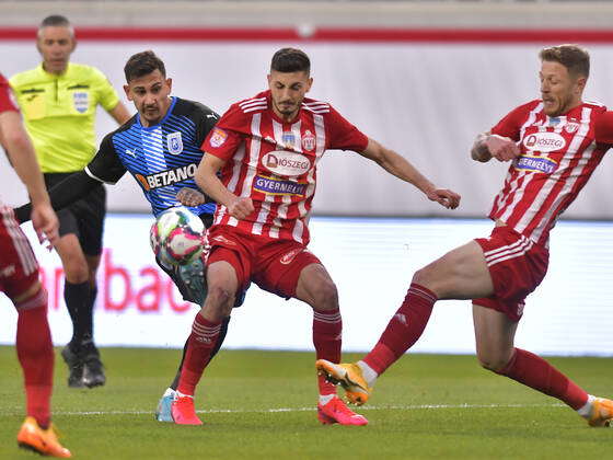 Jovan Markovic and Nicolae Ionut Paun in the football match between ...