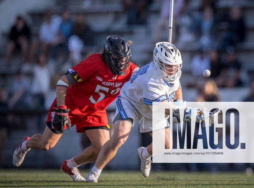 April 23, 2022: Johns Hopkins fo Logan Callahan (35) tries to secure ...