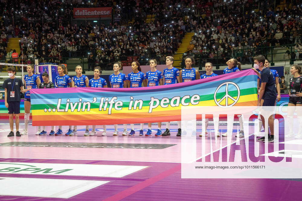 Team Igor Novara during Playoff - Vero Volley Monza vs Igor Gorgonzola ...