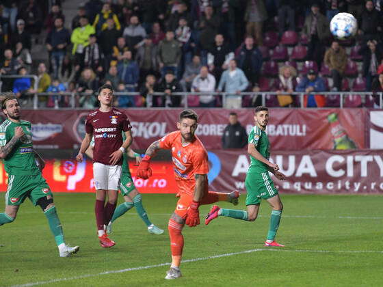 Rare Andrei Ilie scores a goal near Mihai Alexandru Balasa, Stefan ...