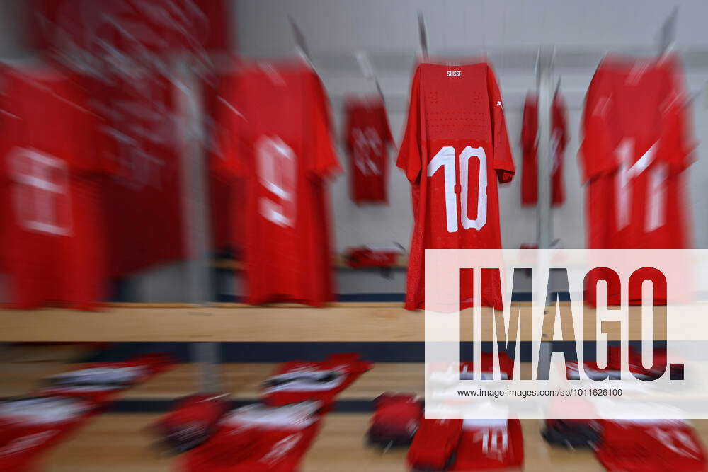 Wipe clean dressing room jerseys, Switzerland Georgia, U19 national ...