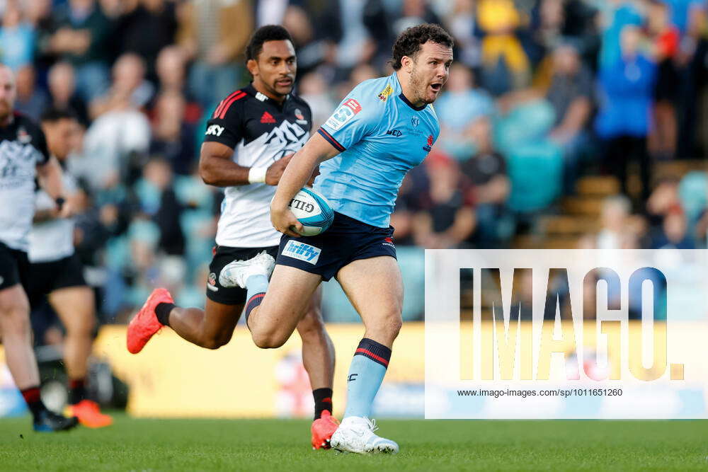 SYDNEY, AUSTRALIA - APRIL 30: Dylan Pietsch of Waratahs scores a try ...