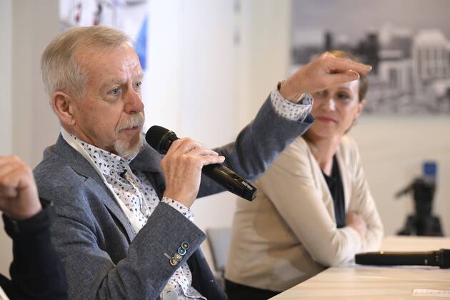 BRUSSELS, BELGIUM - MAY 04 : Kim Gevaert meeting director and Wilfried ...