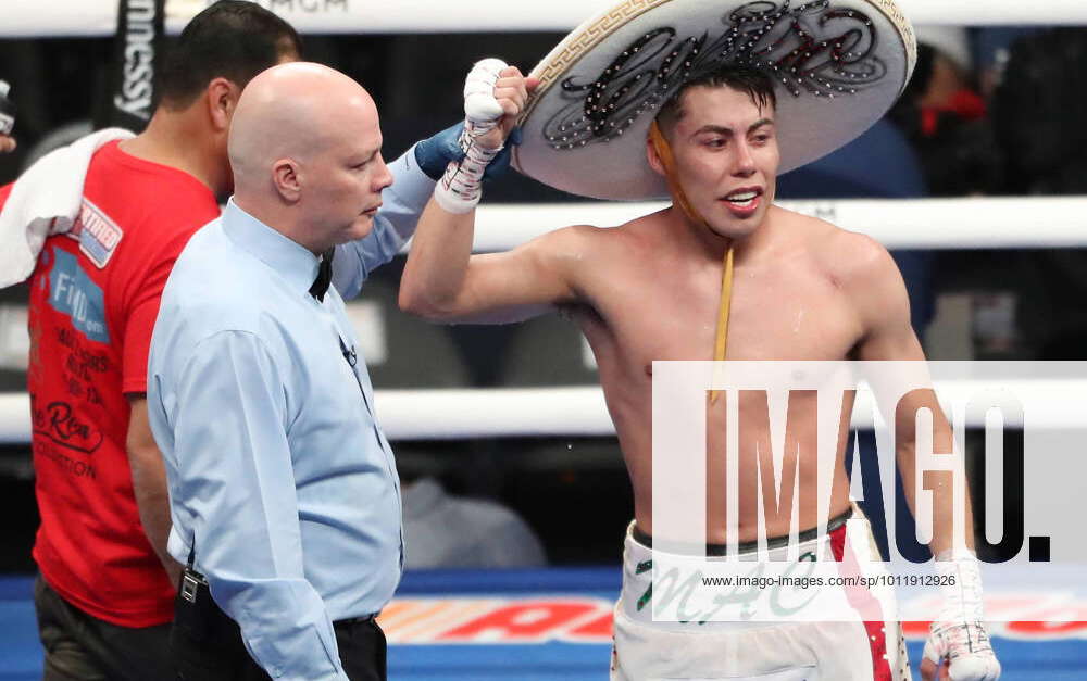 LAS VEGAS, NV - MAY 7: Boxer Marc Castro celebrates his unanimous ...