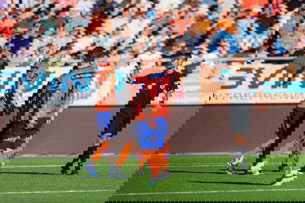 220516 Mohammad Usman Aslam, referee, during the Eliteserien match ...