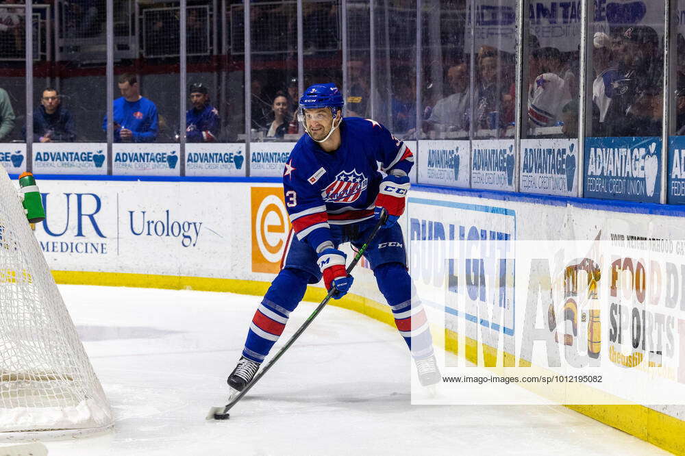 May 17, 2022: Rochester Americans defenseman Mark Alt (3) skates with ...