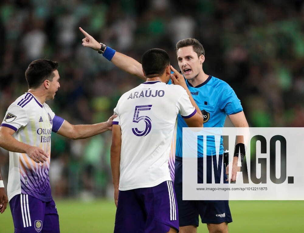 May 22, 2022: Referee Joe Dickerson gestures for Orlando City ...