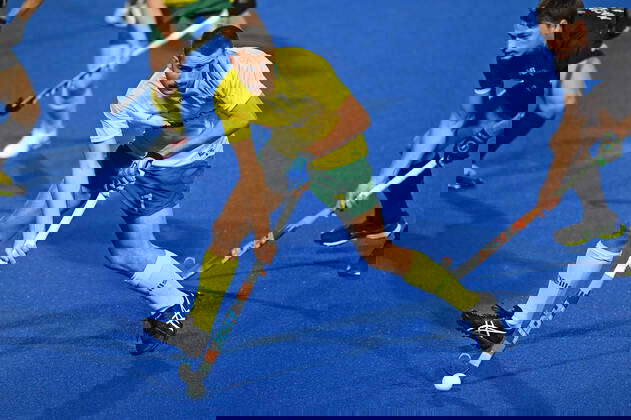 HOCKEY NEW ZEALAND AUSTRALIA, Nathan Ephraums of Australia during the ...