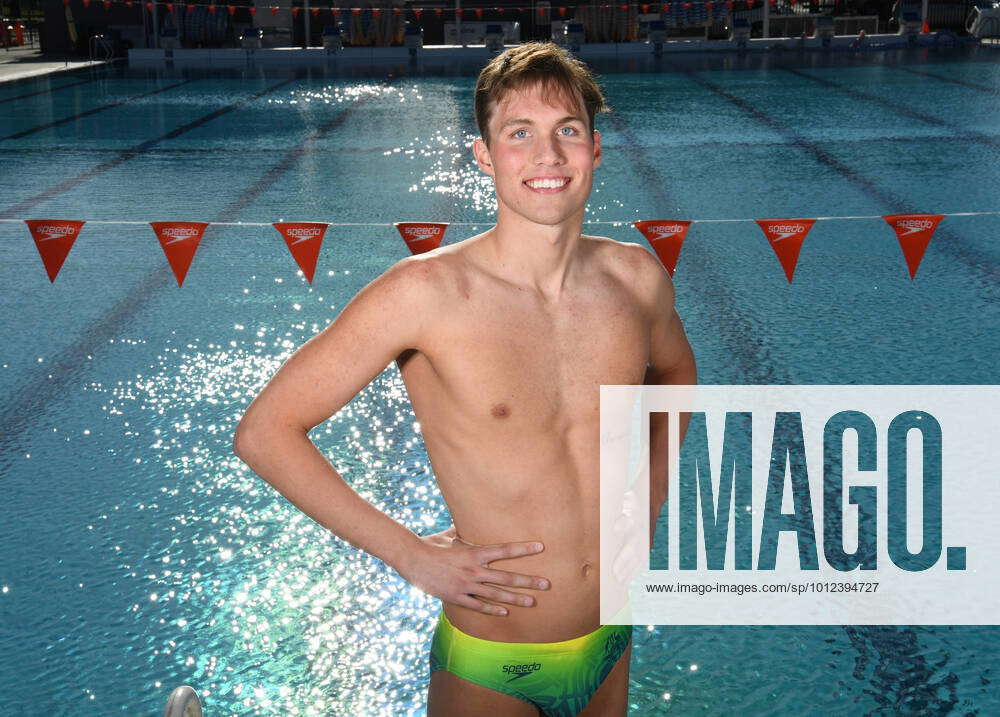 COMM22 ATHLETES SWIMSUIT LAUNCH, Swimmer Sam Short is seen posing for a ...