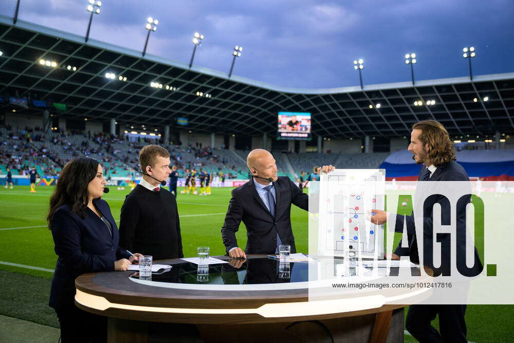 220602 The studio of Swedish broadcaster Viaplay with Jennifer ...