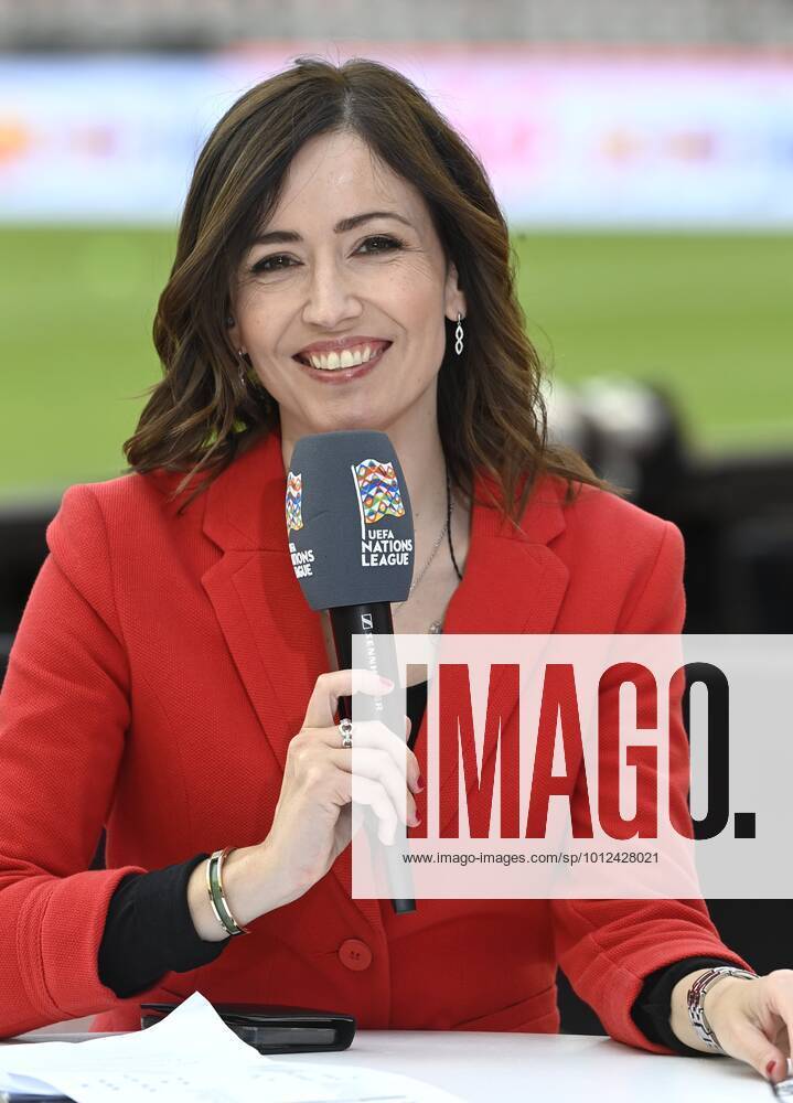 BRUSSELS, BELGIUM - JUNE 03 : Ruwet Anne (RTL ) during the UEFA Nations ...