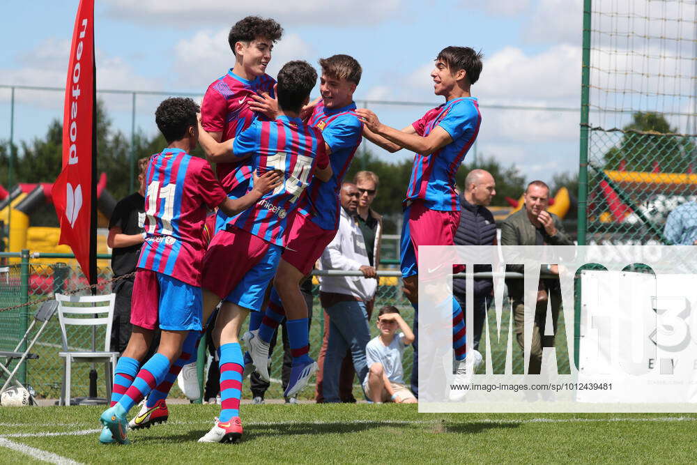 U15 KAA GENT VS FC Barcelona, Barca Barcelona players celebrate the ...