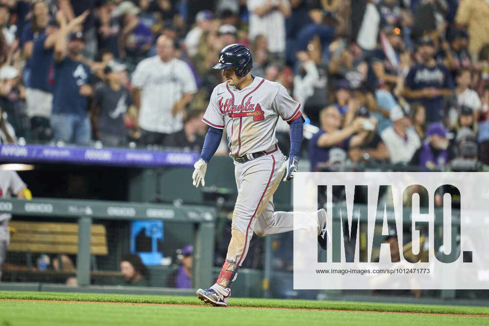 June 4 2022: Atlanta third baseman Austin Riley (27) hits a home run ...