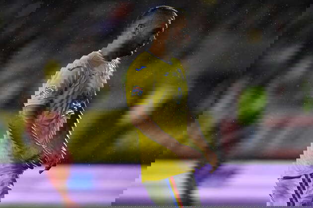 Uefa Nations League: Romania - Montenegru George Puscas reacts during ...