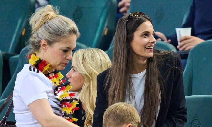 Mathea Fischer, girlfriend of Leon Goretzka in the UEFA Nations League ...