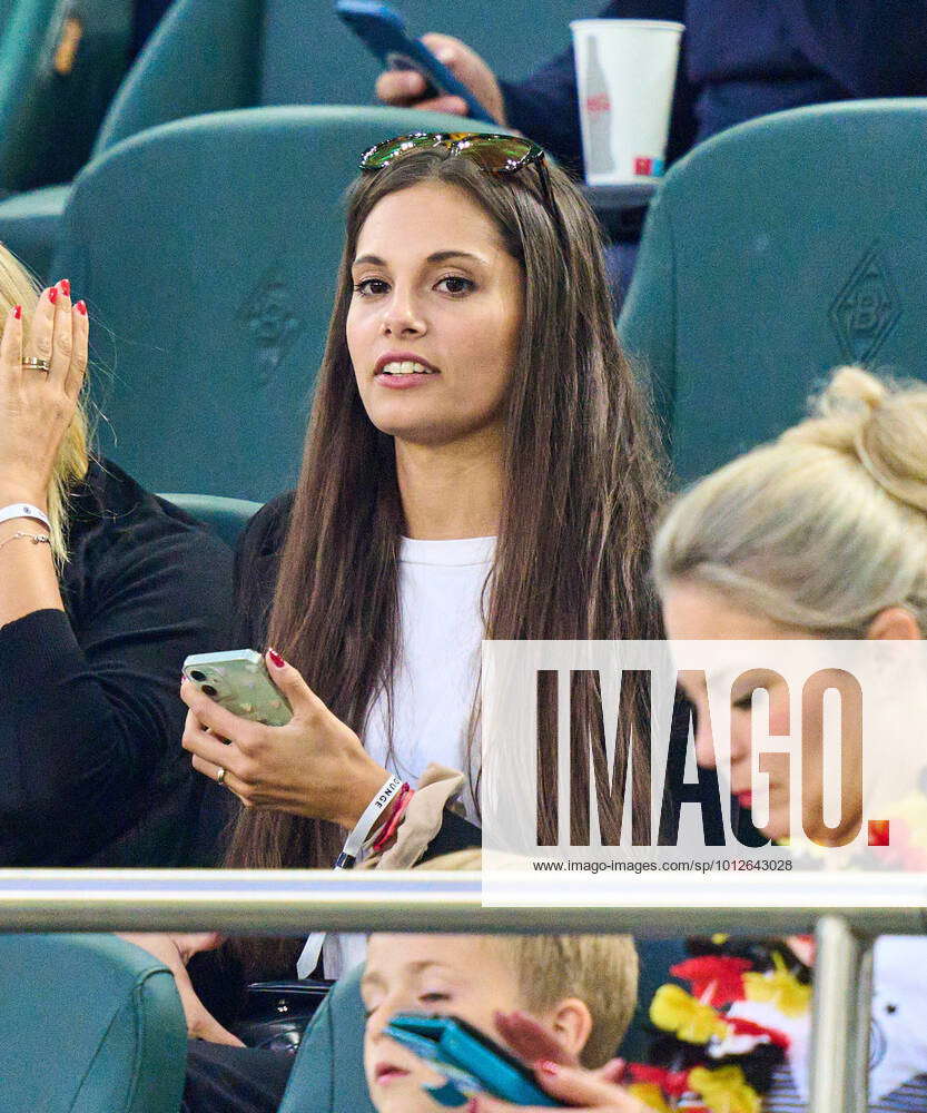 Mathea Fischer (R), girlfriend of Leon Goretzka in the UEFA Nations ...