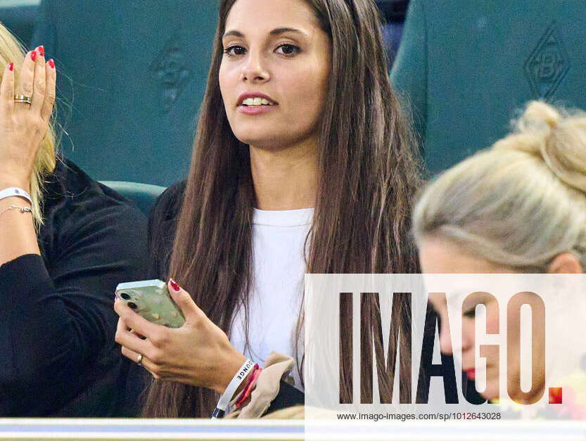 Mathea Fischer (R), girlfriend of Leon Goretzka in the UEFA Nations ...