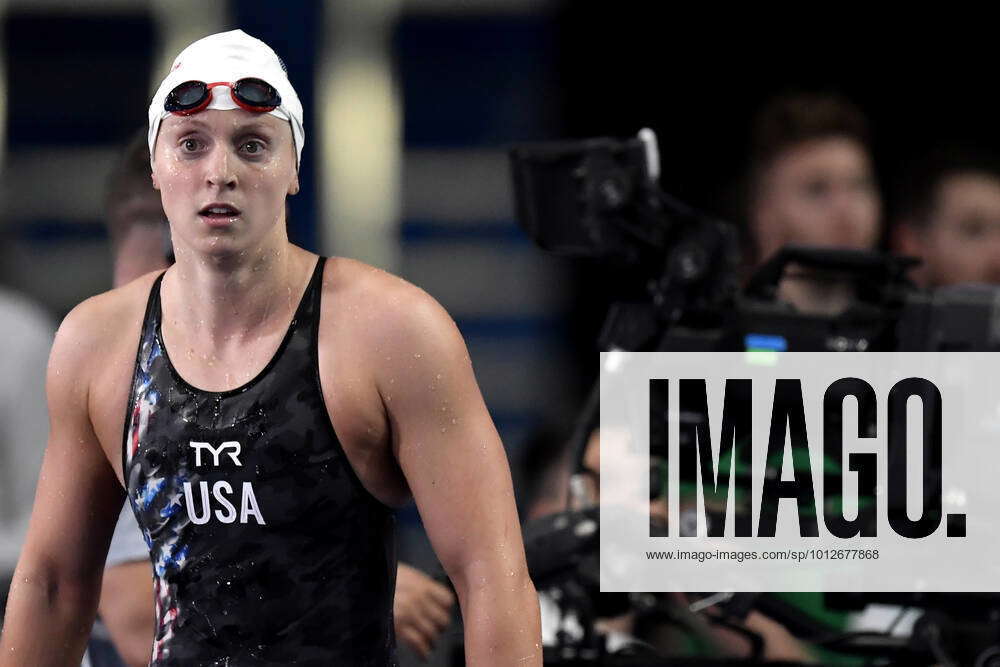 Katie Ledecki of United States reacts after compete in the 400m ...