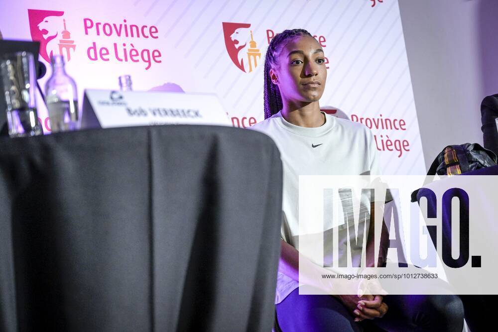 LIEGE, BELGIUM - JUNE 22 : Nafissatou THIAM , Bob VERBEECK CEO of ...