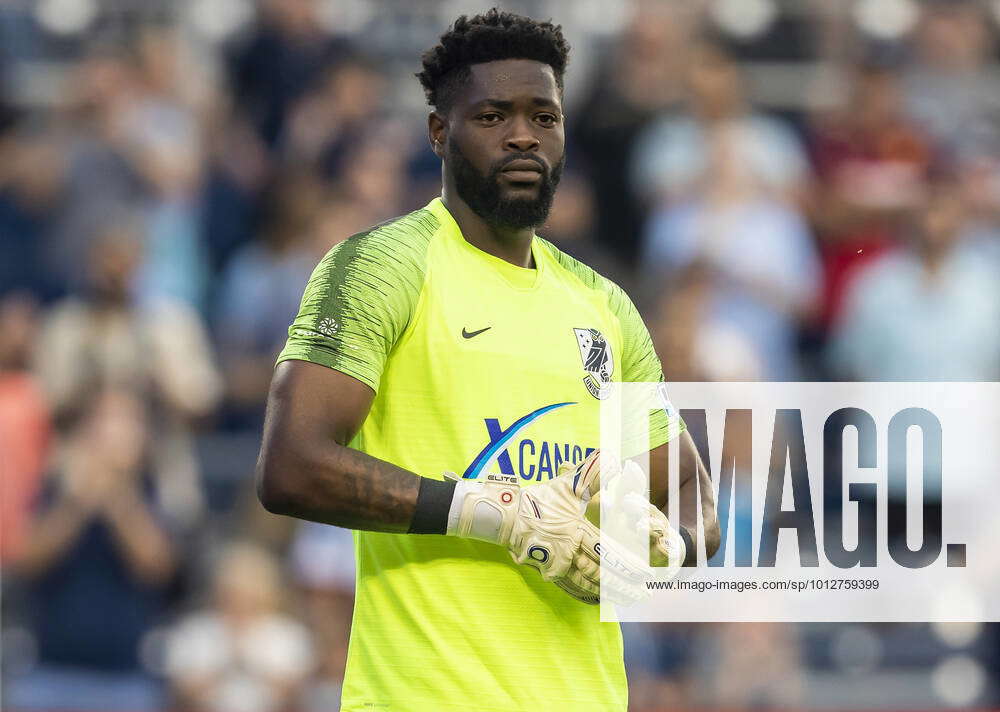 KANSAS CITY, KS - JUNE 22: Union Omaha goalkeeper Rashid Nuhu (24) gets ...