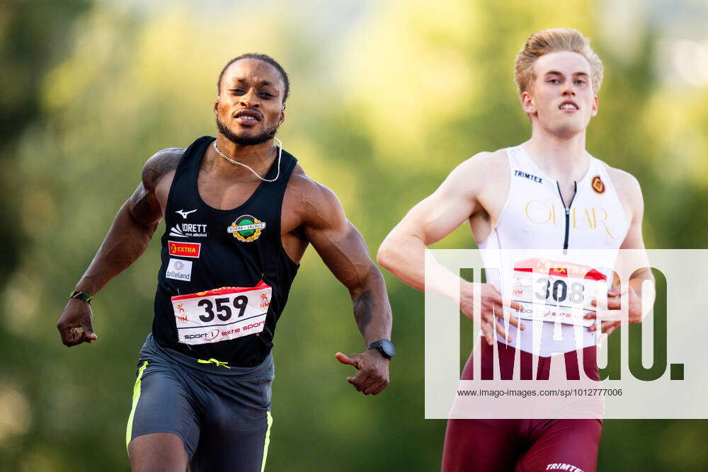 220624 Salum Ageze Kashafali and Jacob Vaula compete in mens 100 meter ...