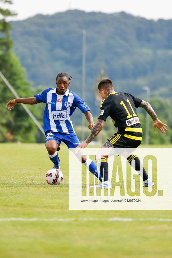 Gent s Malick Fofana pictured in action during a friendly game between ...