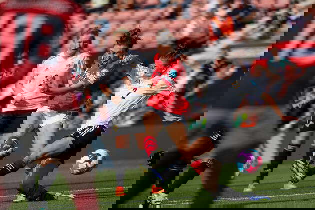 Barbara Dunst Austria 8 in duel with Rebecca McKenna Northern Ireland 2 ...