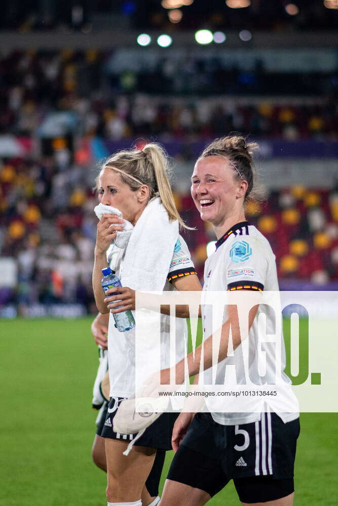 Marina Hegering Germany 5 , Kathrin Kathy Hendrich Germany 3 cheer over ...