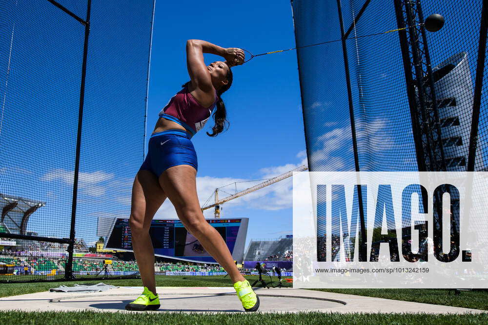 220717 Janee? Kassanavoid of USA competes in women?s hammer throw final ...