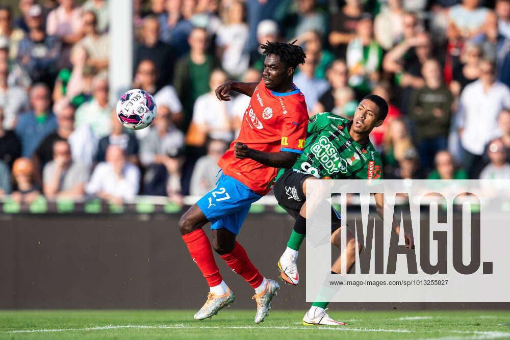 Helsingborgs Benjamin Acquah and Varbergs Tashreeq Matthews during the ...