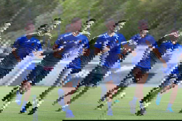 GNK Dinamo Zagreb training session Emir Dilaver and Marko Tolic of GNK ...