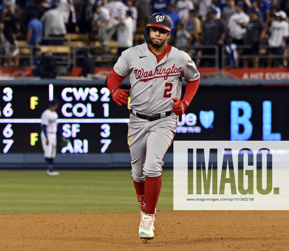 Washington Nationals Luis Garcia rounds the bases after hitting a solo ...