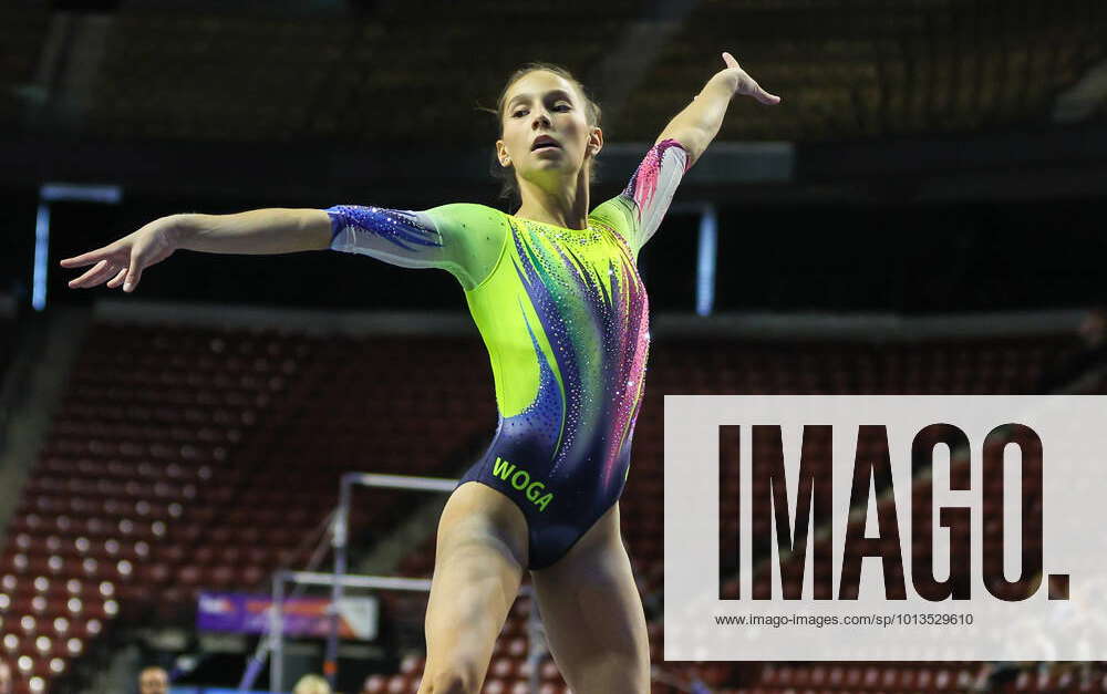 July 30, 2022: Brooke Pierson of WOGA performs on the floor exercise ...