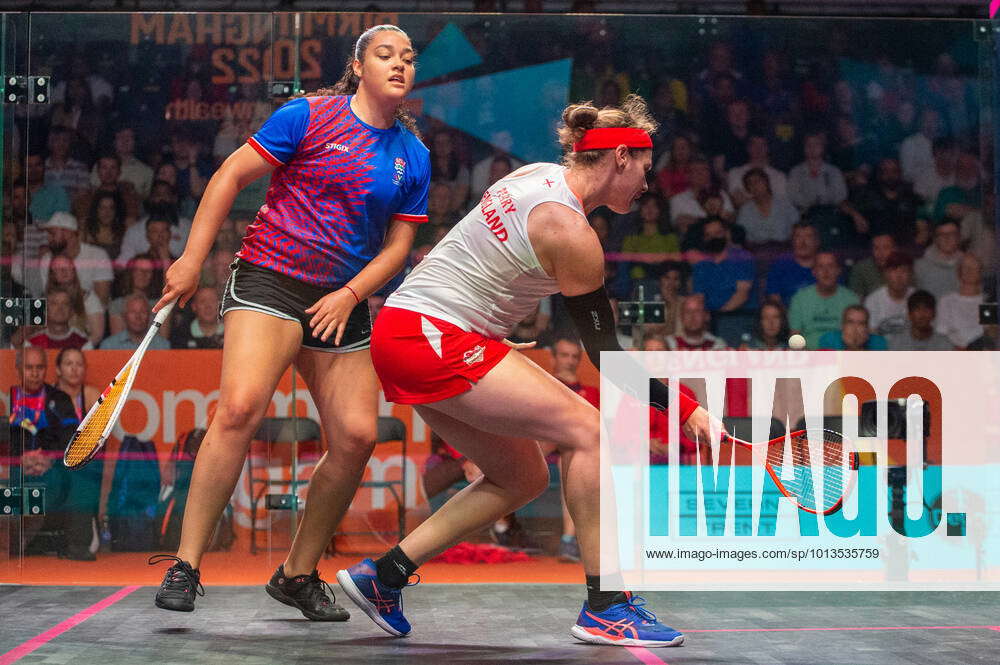 Squash Day Two Sarah Jane Perry of England and Jade Pitcairn of the ...