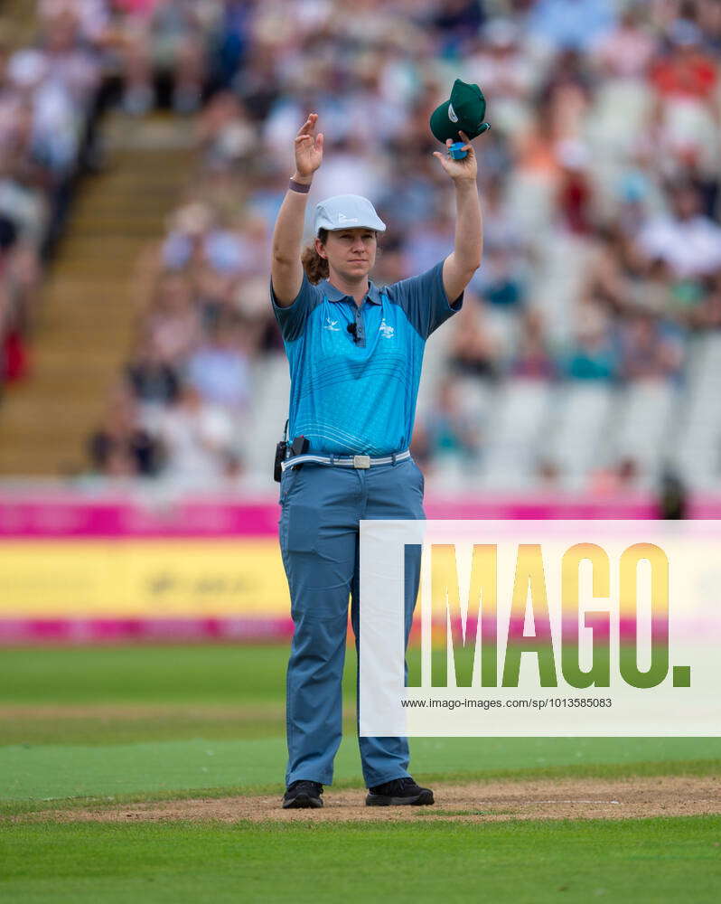 Cricket T20 Day Five Umpire signals six runs during the T20 Cricket ...