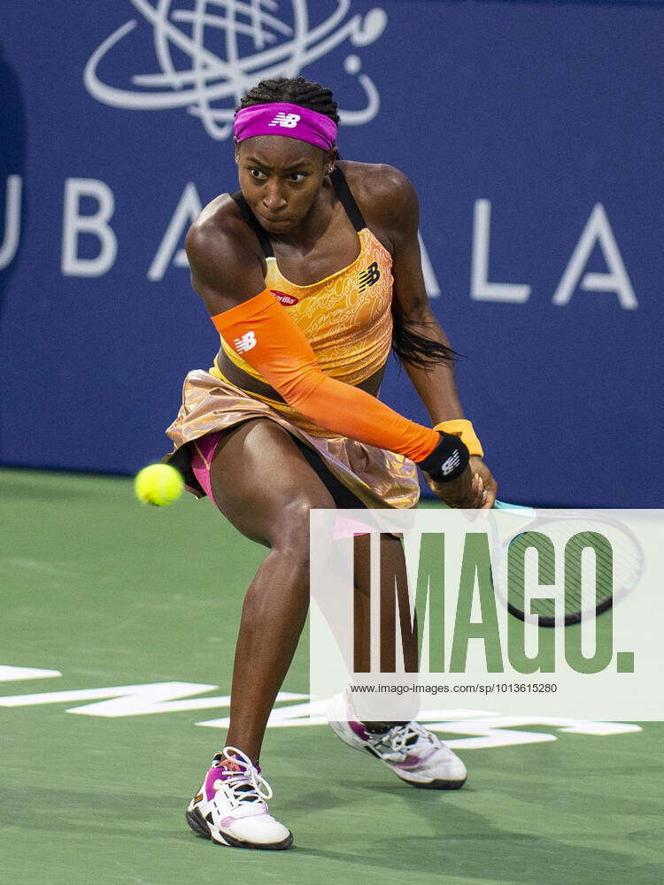 August 04, 2022 San Jose, CA USA : Coco Gauff returns a serve from ...