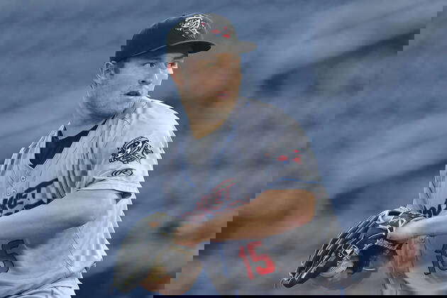 : Rocket City Trash Pandas pitcher Brett Kerry pitches during an MLB ...